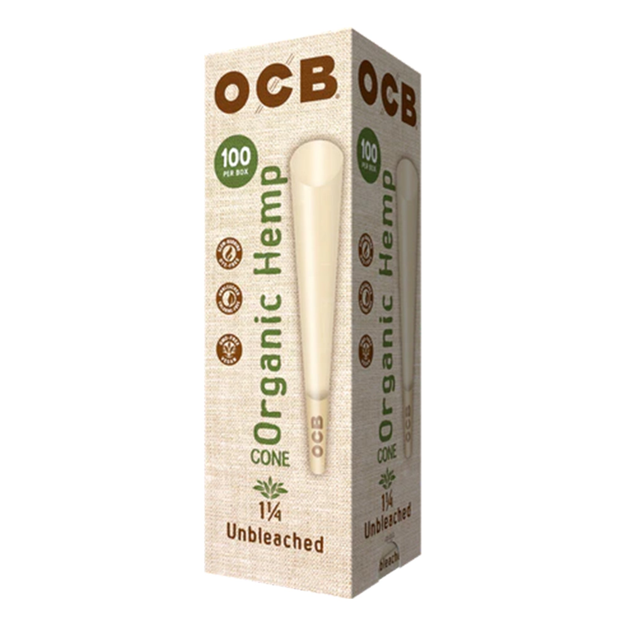 OCB Organic Hemp 1 1/4 Cones Large Box