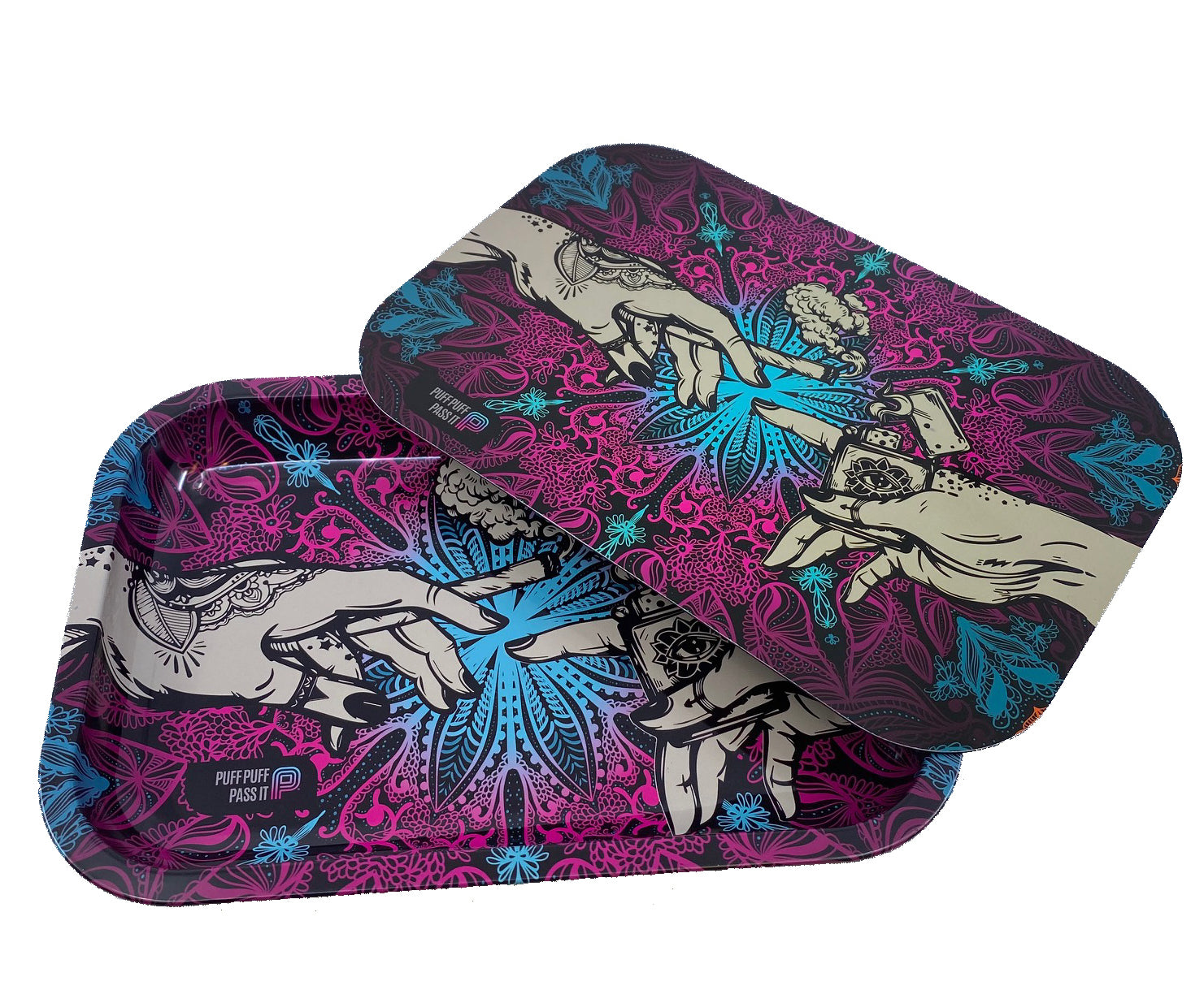 Puff Puff Pass It - Metal Tray w/ Magnetic Lid (5 colors)